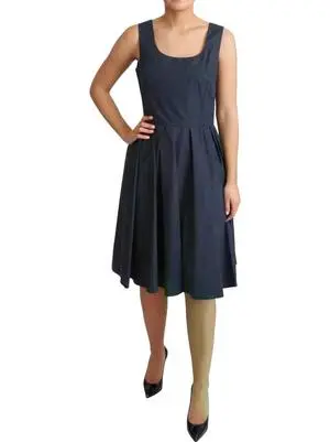 Dolce & Gabbana Polka-dot Pattern Midi Dress - Blue