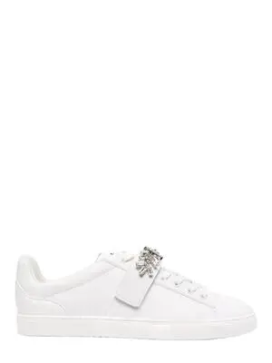 STUART WEITZMAN Embellished Low-top Sneakers - White