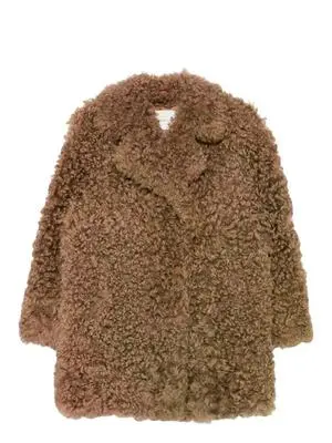 MANZONI 24 Curly Shearling Coat - Brown