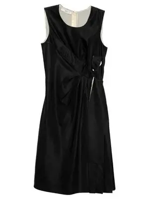 Prada Sleeveless Bow Detail Dress - Black