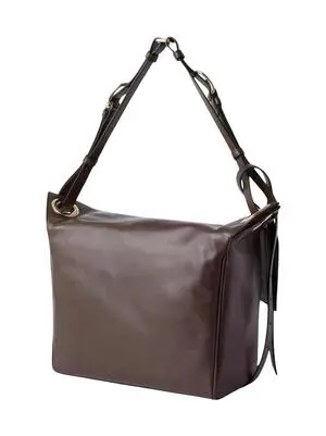 Furla Logo-tag Leather Shoulder Bag - Brown