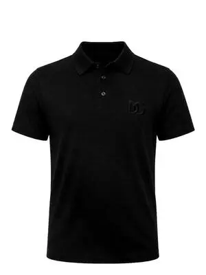 Dolce & Gabbana Dg Logo Piqué Polo Shirt - Black