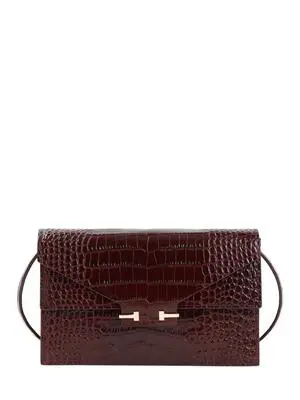 TOM FORD Croc Effect Mini Bag - Red