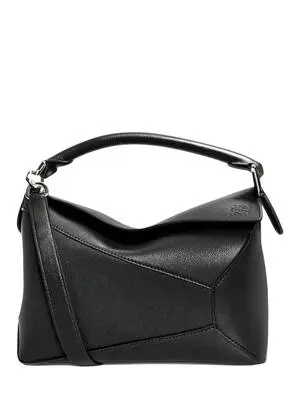 Loewe Puzzle Edge Leather Handbag - Black