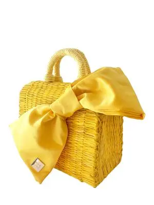 RYE LINE Julia Bow Handbag - Yellow