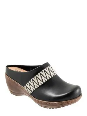 Softwalk Marion Platform Clogs - Black