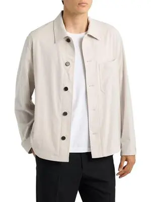 Theory Performance Shirt Jacket - Silver Cloud