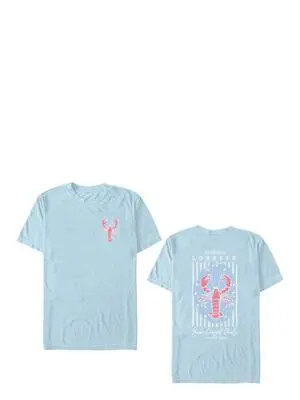 LOST GODS American Portland Lobster Graphic T-shirt - Light Blue