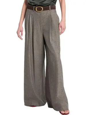 TWP TWP Avery Herringbone Wool Blend Wide Leg Pants