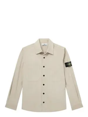 Stone Island Stone Island - Logo-Appliquéd Cotton-Corduroy Shirt - Men - Neutrals - S Neutrals