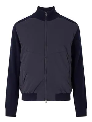 Sease Virgin Wool And Shell Bomber Jacket - Blue