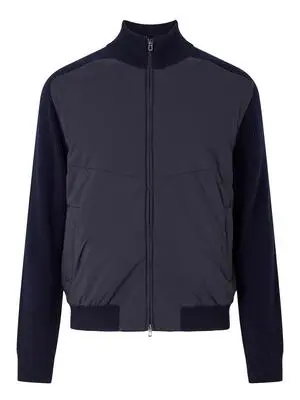 Sease Virgin Wool And Shell Bomber Jacket - Navy