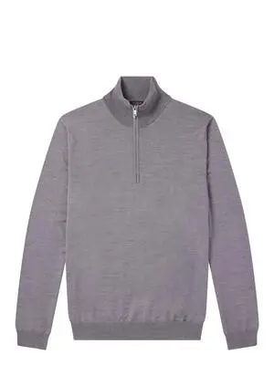 SLOWEAR Zanone Flexwool Half-zip Sweater - Gray