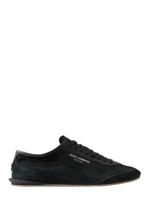 DOLCE & GABBANA Dolce&Gabbana Suede And Leather Trimmed Low Top Sneakers