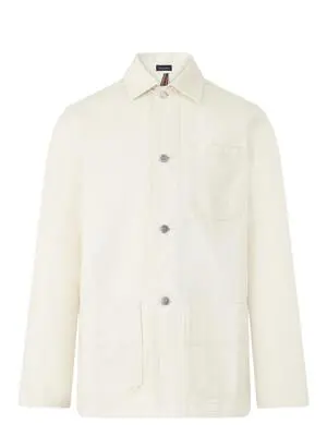 DRAKE'S Denim Overshirt - Neutrals