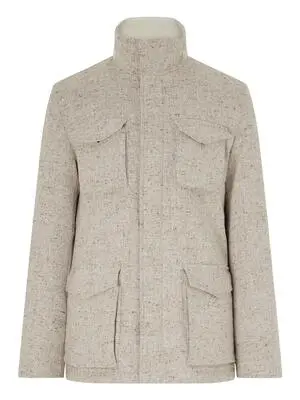 Herno Virgin Wool-tweed Field Jacket - Neutrals