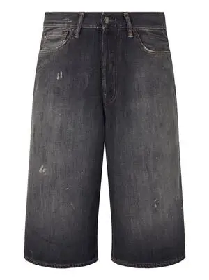 Acne Studios Cotton Denim Shorts - Gray