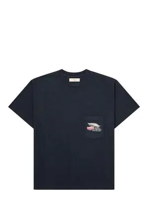 CHERRY LOS ANGELES Logo-printed Cotton-jersey T-shirt - Navy