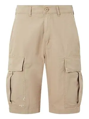 CHERRY LOS ANGELES Wide-leg Cotton Cargo Shorts - Neutrals