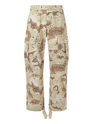 CHERRY LOS ANGELES Wide-leg Camouflage Cargo Trousers - Neutrals