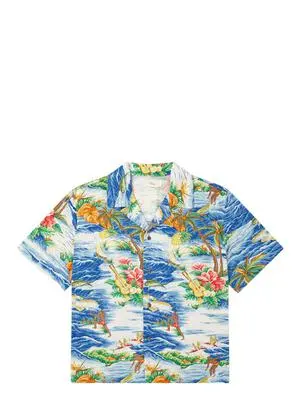 CHERRY LOS ANGELES Camp-collar Logo-printed Poplin Shirt - Multi