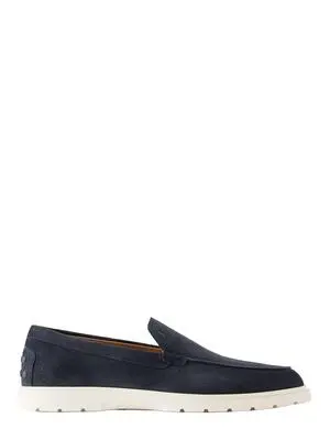 TOD'S Gommino Suede Loafers - Navy