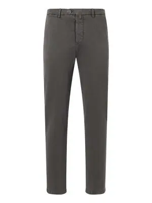 Kiton Straight-leg Lyocell-blend Trousers - Brown