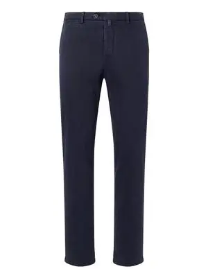 Kiton Straight-leg Lyocell-blend Trousers - Blue