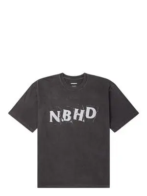 NEIGHBORHOOD Logo-printed Cotton-jersey T-shirt - Gray