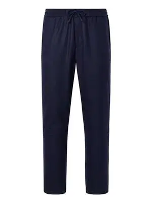 Sease Mindset Straight-leg Stretch Virgin Wool Flannel Trousers - Navy