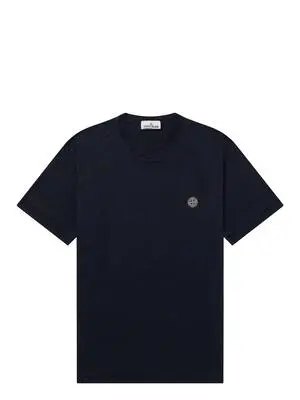 Stone Island Logo-appliquéd Cotton-jersey T-shirt - Blue
