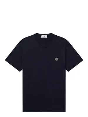 Stone Island Logo-appliquéd Cotton-jersey T-shirt - Blue