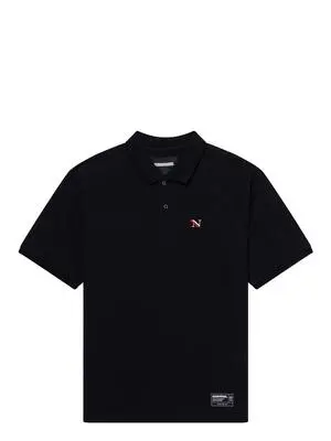 NEIGHBORHOOD Logo-appliquéd Embroidered Cotton-piqué Polo Shirt - Black