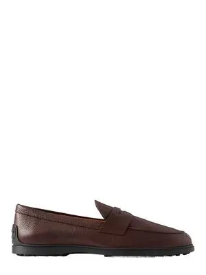 TOD'S Full-grain Leather Penny Loafers - Brown