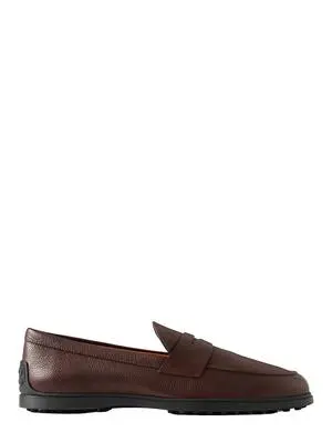 TOD'S Full-grain Leather Penny Loafers - Brown