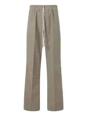 Rick Owens Dietrich Straight-leg Cotton-twill Drawstring Trousers - Gray