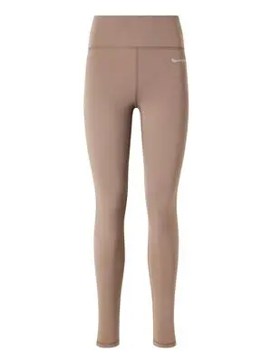 SPORTY & RICH Logo-print Stretch-jersey High-rise Leggings Sand