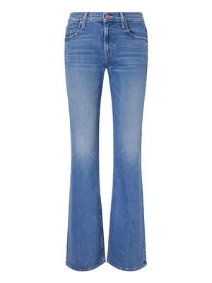 MOTHER MOTHER The Jinx Heel Low-Rise Flared Jeans Blue