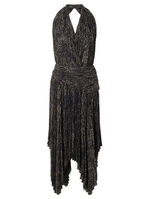 Proenza Schouler Proenza Schouler 'Paulina' Pleated Georgette Midi Dress Black