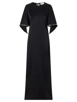 Stella McCartney Embellished Satin Maxi Dress - Black