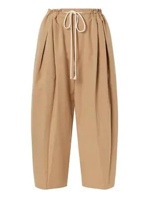 Maria Mcmanus Organic Cotton-poplin Wide-leg Pants - Beige