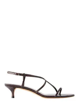 Le Monde Beryl Rio 35 Snake-effect Leather Sandals - Animal Print