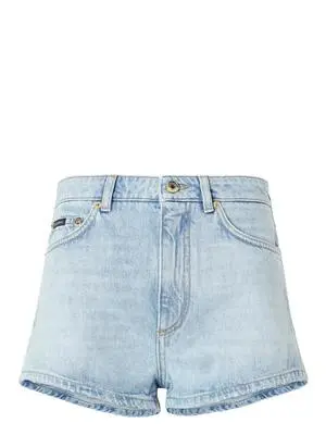 Dolce & Gabbana Cotton Denim Micro Shorts - Blue