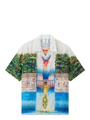 Casablanca Multicolour Trompe L'oeil Short Sleeve Silk Shirt - Multicolor