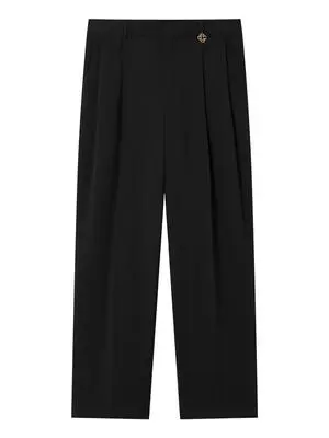 Casablanca Pleated Straight Leg Trousers - Multicolor