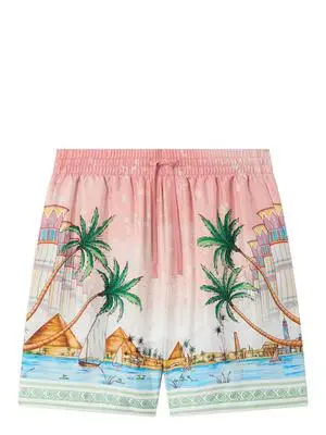 Casablanca Ethereal Silk Shorts - Pink