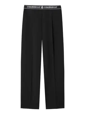Casablanca Wool Tailored Trousers - Black