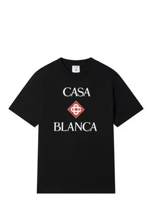 Casablanca Diamond Logo Short Sleeve T-shirt - Black