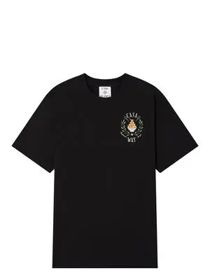 Casablanca Black Casaway Short Sleeve T-shirt - Orange