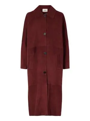 ARMA ARMA Judy Oversized Suede Coat Dark Brown